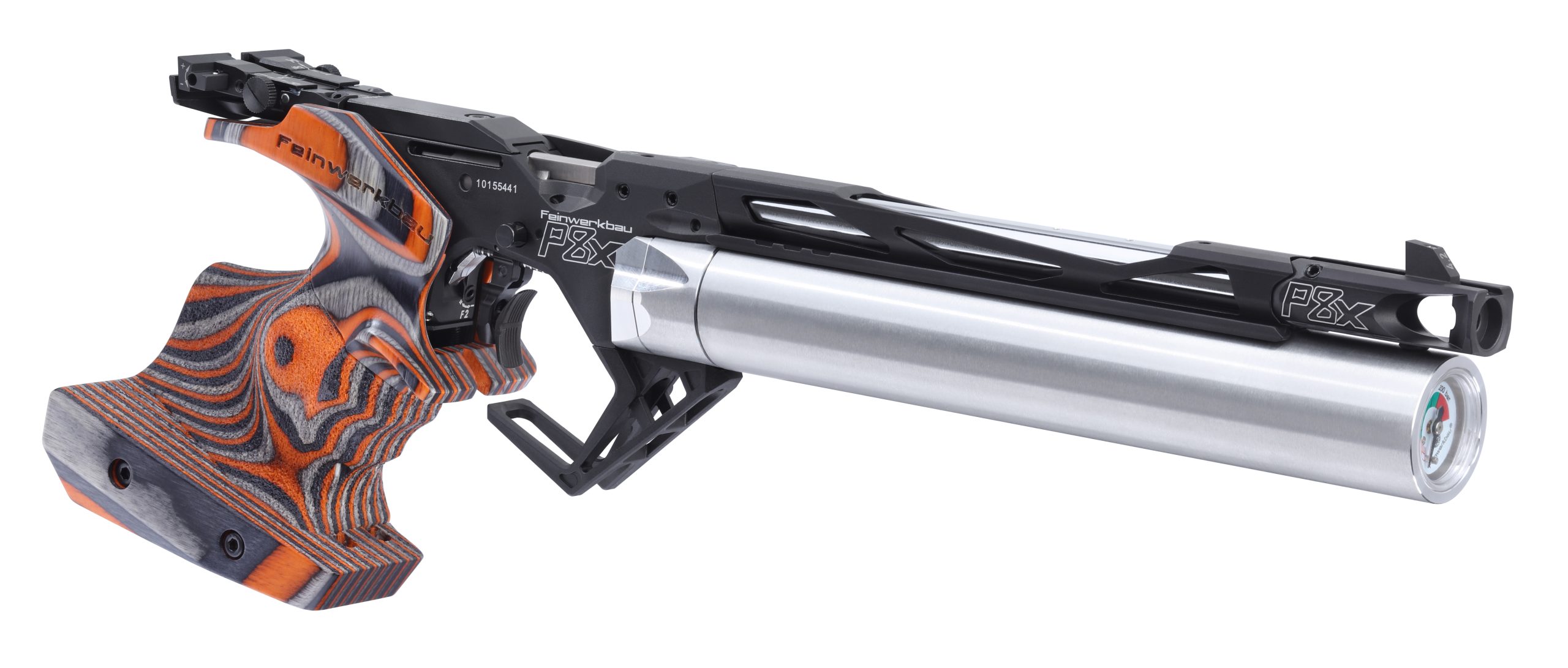 P8X Laminated Wood Orange Pistol – Feinwerkbau – Lacey's Shooting Services